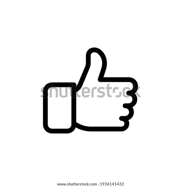 Thumbs Vector Icon Like Symbol Like Stock Vector (Royalty Free ...