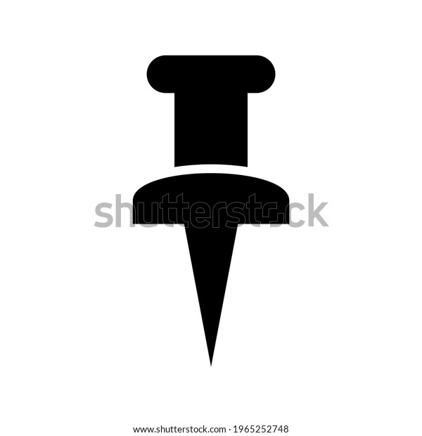 Thumbtack Icon Logo Isolated Sign Symbol Stock Vector (Royalty Free ...