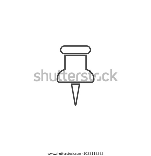 Thumbtack Icon Sign Vector Stock Vector (Royalty Free) 1023118282 ...
