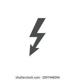 Thunder Arrow Icon Black White Vector Stock Vector (Royalty Free ...