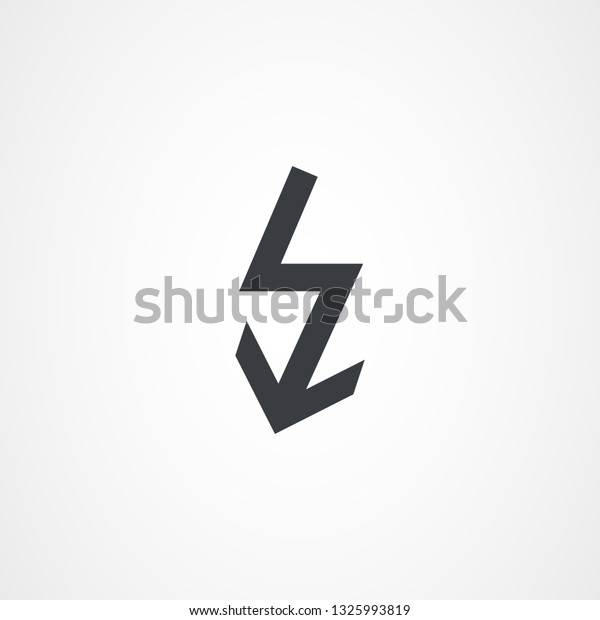 Thunder Bolt Arrow Arrow Icon Vector Stock Vector (Royalty Free ...