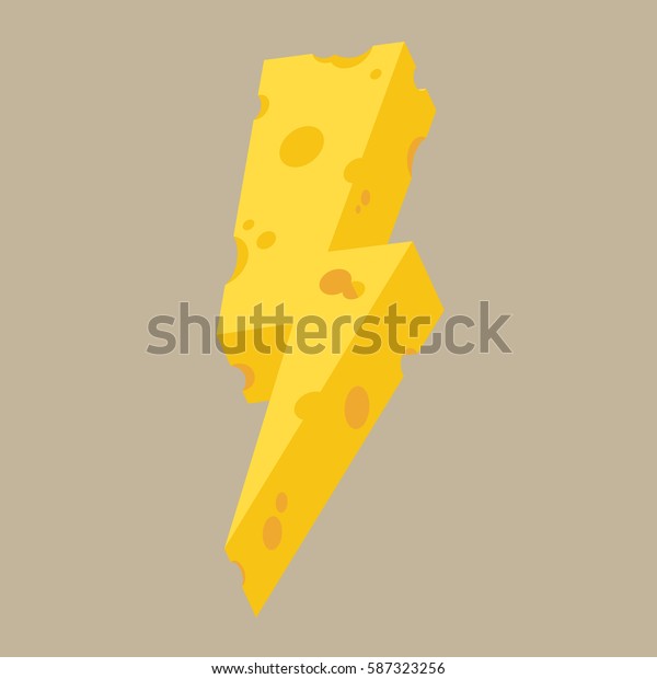 Thunder Butter Cheese Flash Illustration Brown Stock Vector (Royalty ...