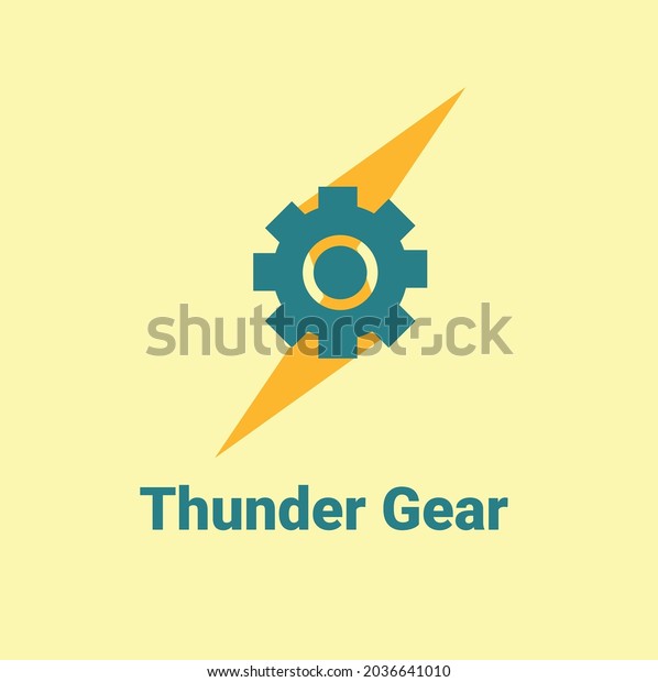 Thunder Gear Industrial Vector Logo Editable Stock Vector (Royalty Free ...