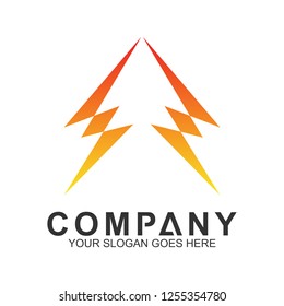 Thunder Letter Logo Design Template Stock Vector (Royalty Free ...