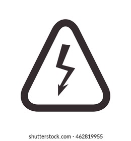 Thunder Road Sign Triangle Warning Icon Stock Vector (Royalty Free ...
