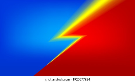 Thunderbolt Flash On Red Blue Flash Stock Vector (Royalty Free ...