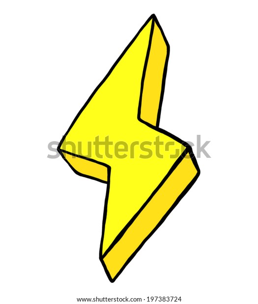 Thunderbolt Symbol Cartoon Vector Illustration Hand: vector de stock ...
