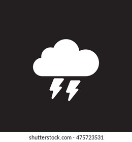 Thunderstorm Icon Vector Solid Logo Illustration Stock Vector (Royalty ...