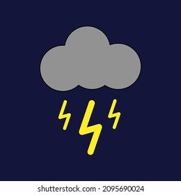 Thunderstorms Vector Illustration Symbol Design Stock Vector (Royalty ...