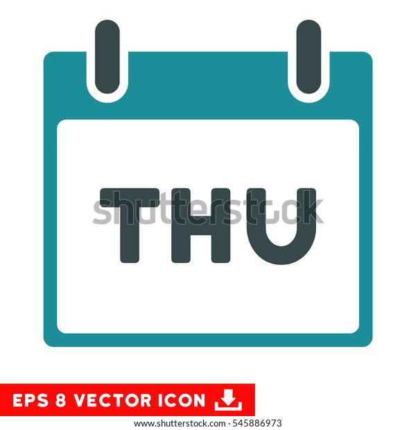 Thursday Calendar Page Icon Vector Eps Stock Vector (Royalty Free ...