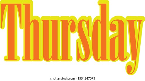 Thursday Day Logo Vector Art Stock Vector (Royalty Free) 1554247073 ...