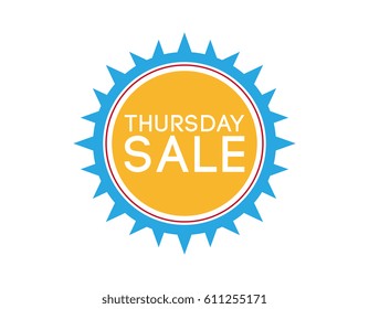 Thursday Sale Label Vector Stock Vector (Royalty Free) 611255171 ...