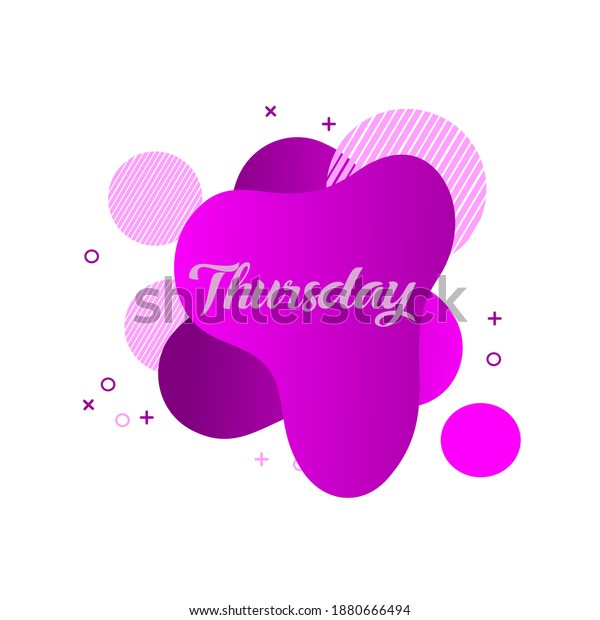 Thursdays Name Gradient Background Illustration Stock Vector (Royalty ...