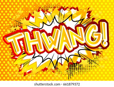 Thwang Vector Illustrated Comic Book Style Stock Vector (Royalty Free ...
