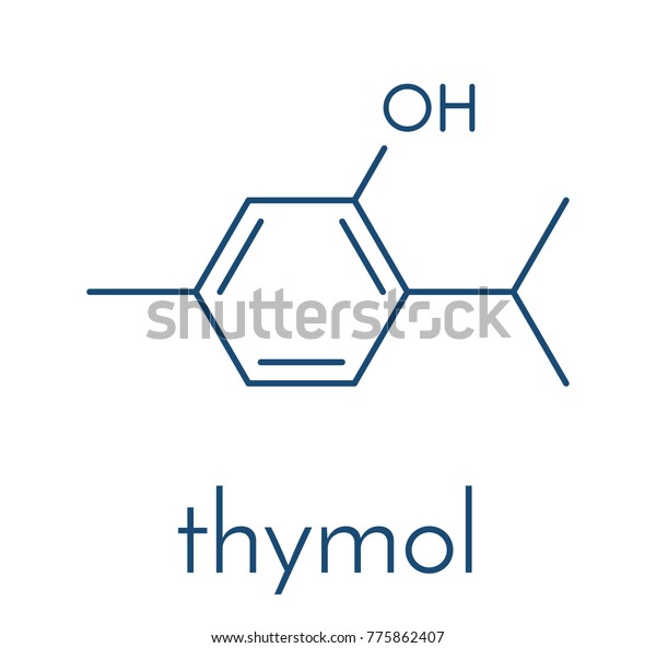 Thymol Oil Thyme Molecule Present Kitchen Stock Vector (Royalty Free ...