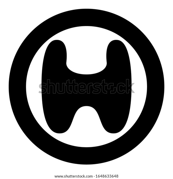 Thyroid Gland Goiter Human Organ Anatomy Stock Vector (Royalty Free ...
