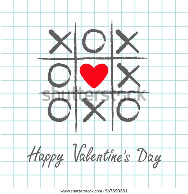 Tic Tac Toe Game Criss Cross Stock Vector (Royalty Free) 567850381 ...