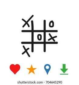 Tic Tac Toe Icon Stock Vector (Royalty Free) 609160901