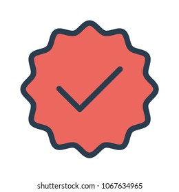 Tick Badge Sticker Stock Vector (Royalty Free) 1067634965 | Shutterstock