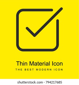 Tick Box Bright Yellow Material Minimal: vector de stock (libre de ...