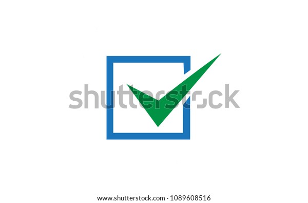 Tick Box Check Mark Icon Design Stock Vector (Royalty Free) 1089608516 ...