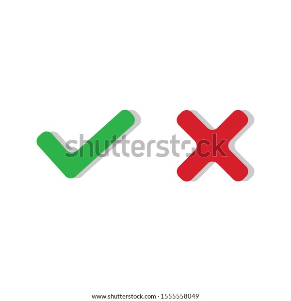 Tick Cross Signs Blunt Checkmark X: vetor stock (livre de direitos ...