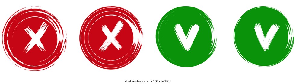 Question Mark X Ok Symbols Choice: vector de stock (libre de regalías ...