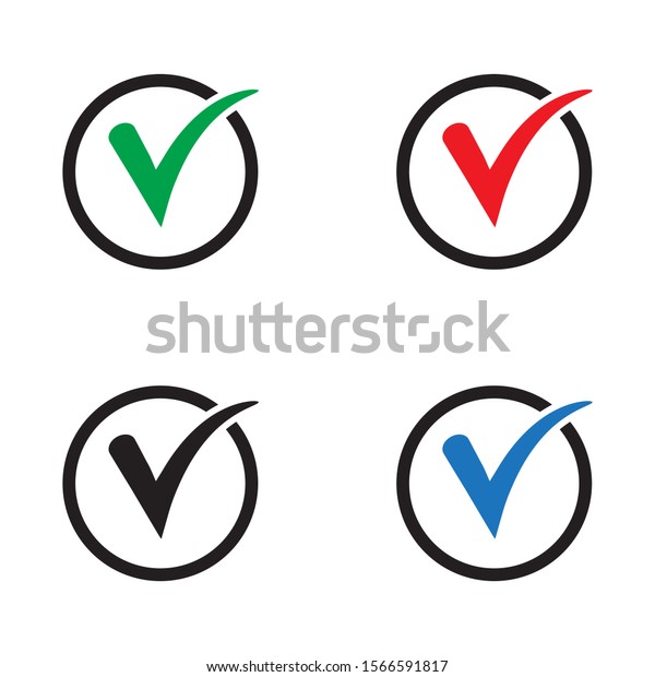 Tick Icon Check Mark Verify Icon Stock Vector (Royalty Free) 1566591817 ...