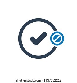 Tick Icon Not Allowed Sign Tick Stock Vector (Royalty Free) 1337232212 ...