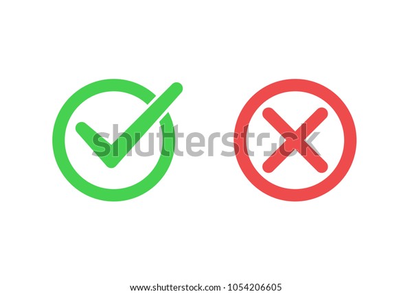 Tick Icon Set Stylish Check Mark Stock Vector (Royalty Free) 1054206605 ...