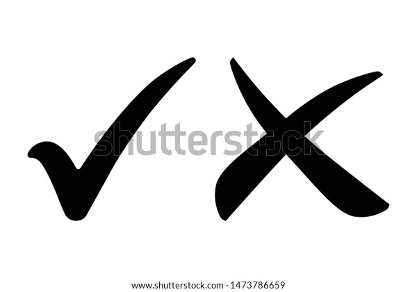 Tick Icon Set Stylish Check Mark 库存矢量图（免版税）1473786659 | Shutterstock