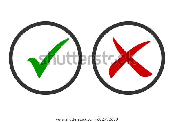 Tick Icon Set Stylish Check Mark Stock Vector (Royalty Free) 602792630