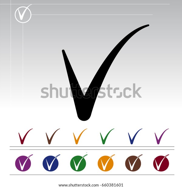 Tick Icon V Logo Icon Approval Stock Vector (Royalty Free) 660381601 ...