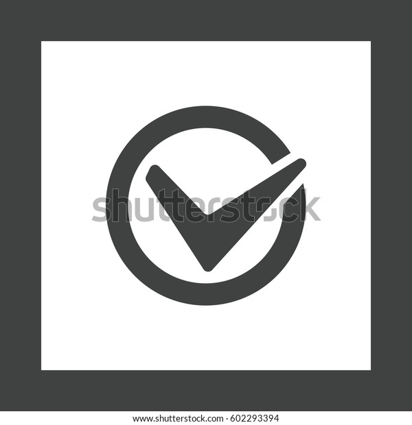 Tick Icon Vector Flat Design Style Stock Vector (Royalty Free) 602293394