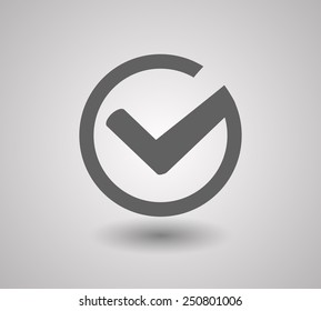 Tick Icon Vector Illustration Flat Design Stock Vector (Royalty Free ...