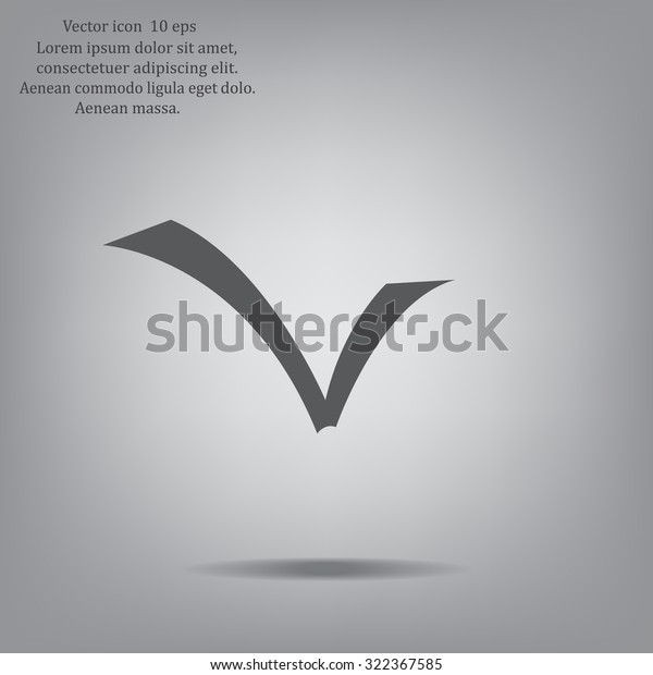 Tick Icon Vector Illustration Flat Design Stock Vector (Royalty Free ...
