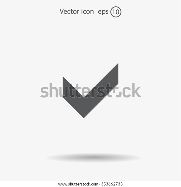 Tick Icon Vector Illustration Flat Design Stock Vector (Royalty Free ...