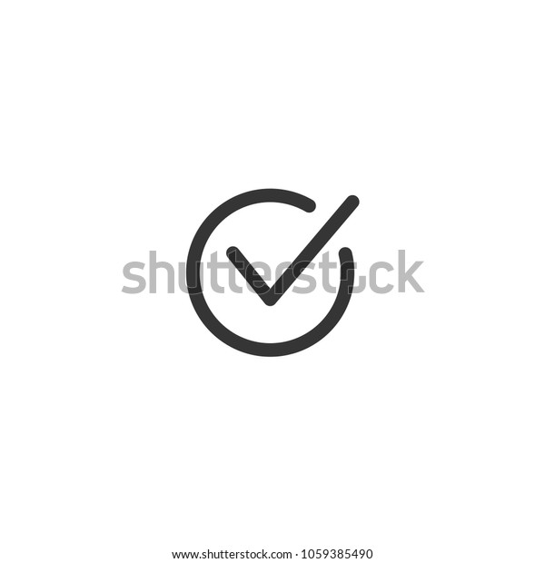Tick Icon Vector Symbol Doodle Style Stock Vector (Royalty Free ...