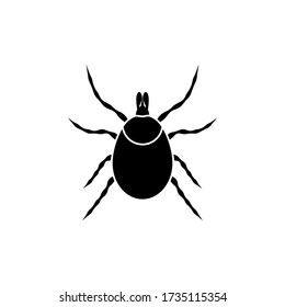 Tick Insect Icon On White Background Stock Vector (Royalty Free ...
