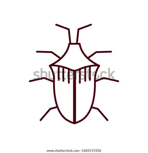 Tick Insect Icon Over White Background Stock Vector (Royalty Free ...