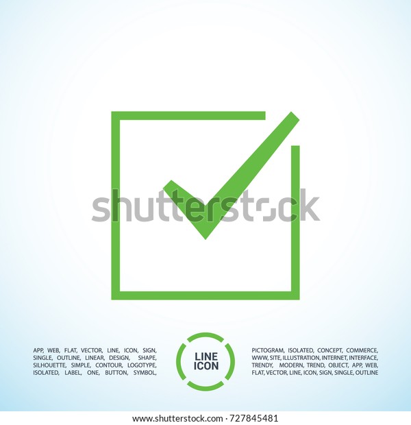 Tick Isolated Minimal Vector Icon Checkbox Stock Vector (Royalty Free ...