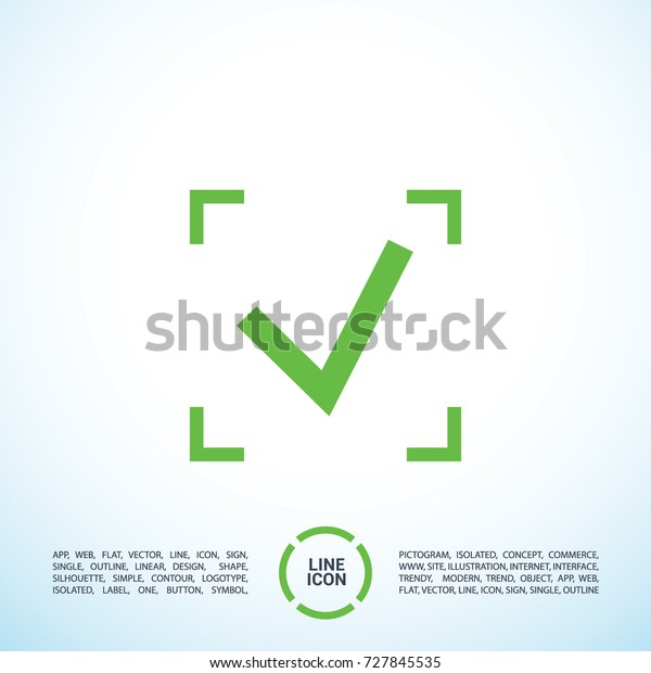 Tick Isolated Minimal Vector Icon Checkbox Stock Vector (Royalty Free ...
