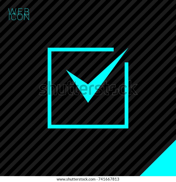 Tick Isolated Minimal Vector Icon Checkbox Stock Vector (Royalty Free ...