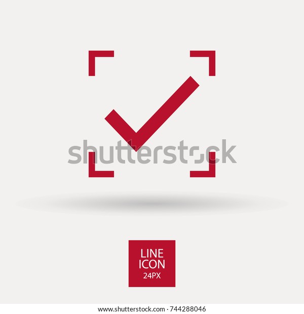 Tick Isolated Minimal Vector Icon Checkbox Stock Vector (Royalty Free ...