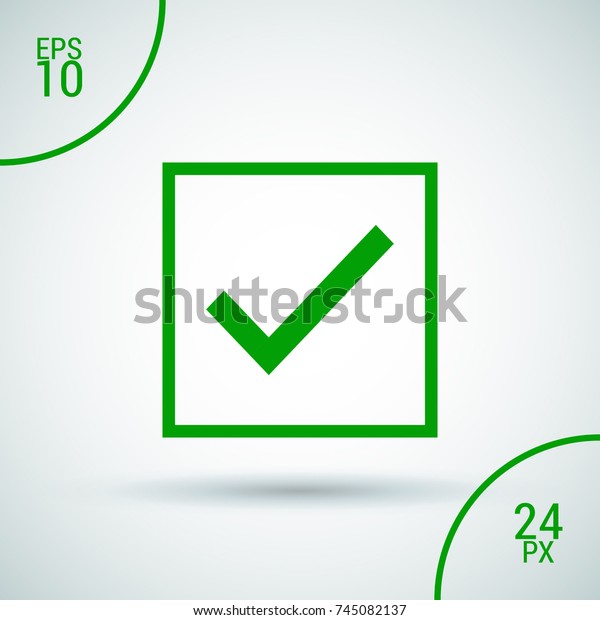 Tick Isolated Minimal Vector Icon Checkbox: เวกเตอร์สต็อก (ปลอดค่า ...