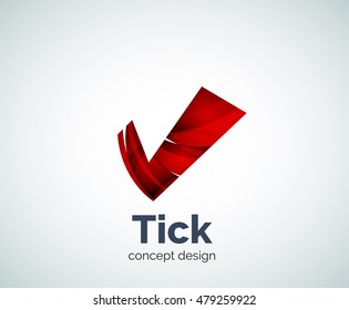 Tick Logo Template Abstract Business Icon Stock Vector (Royalty Free ...