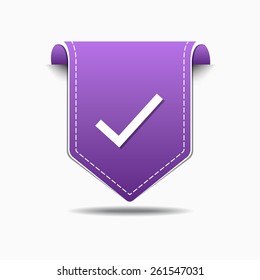 Tick Mark Purple Vector Icon Design Stock Vector (Royalty Free ...