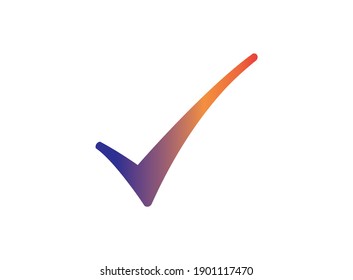 Tick On White Background Colorful Interesting Stock Vector (Royalty ...