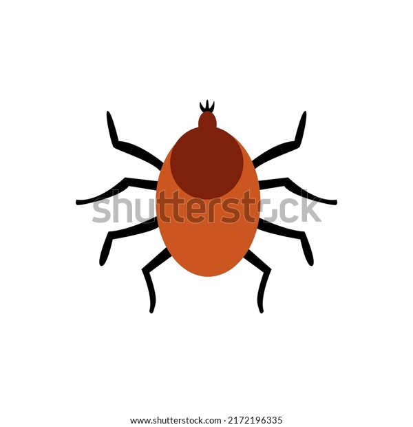 Vektor Stok Tick Parasites Tick Flat Style Human (Tanpa Royalti ...