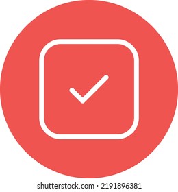 Tick Square Line Circle Icon Vector Stock Vector (Royalty Free ...